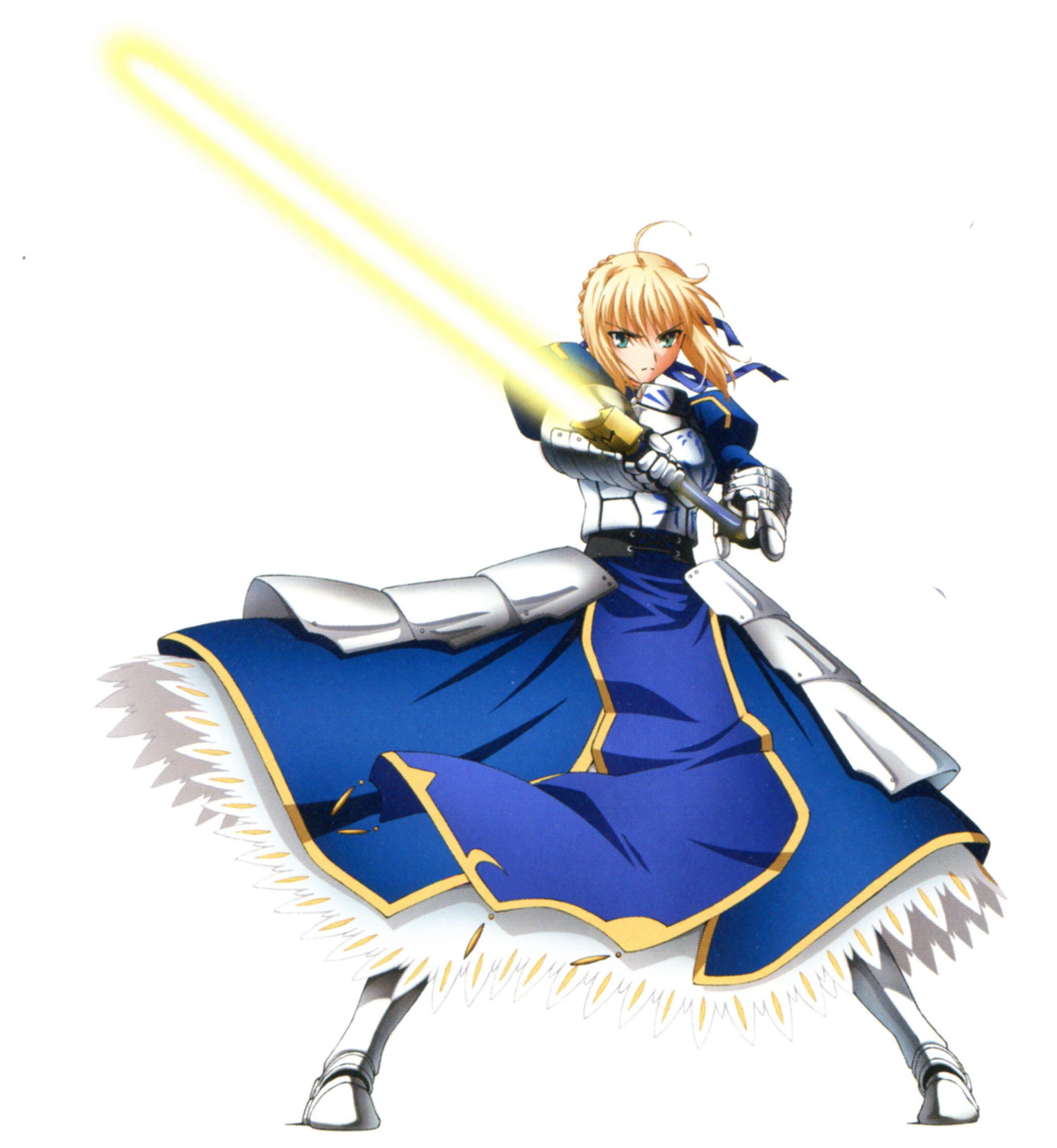 The Big Imageboard Tbib 1girl Ahoge Armor Armored Dress Blonde Hair