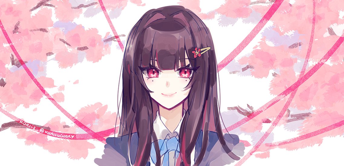 The Big ImageBoard (TBIB) - 1girl blazer blue jacket blue ribbon brown hair closed mouth ...