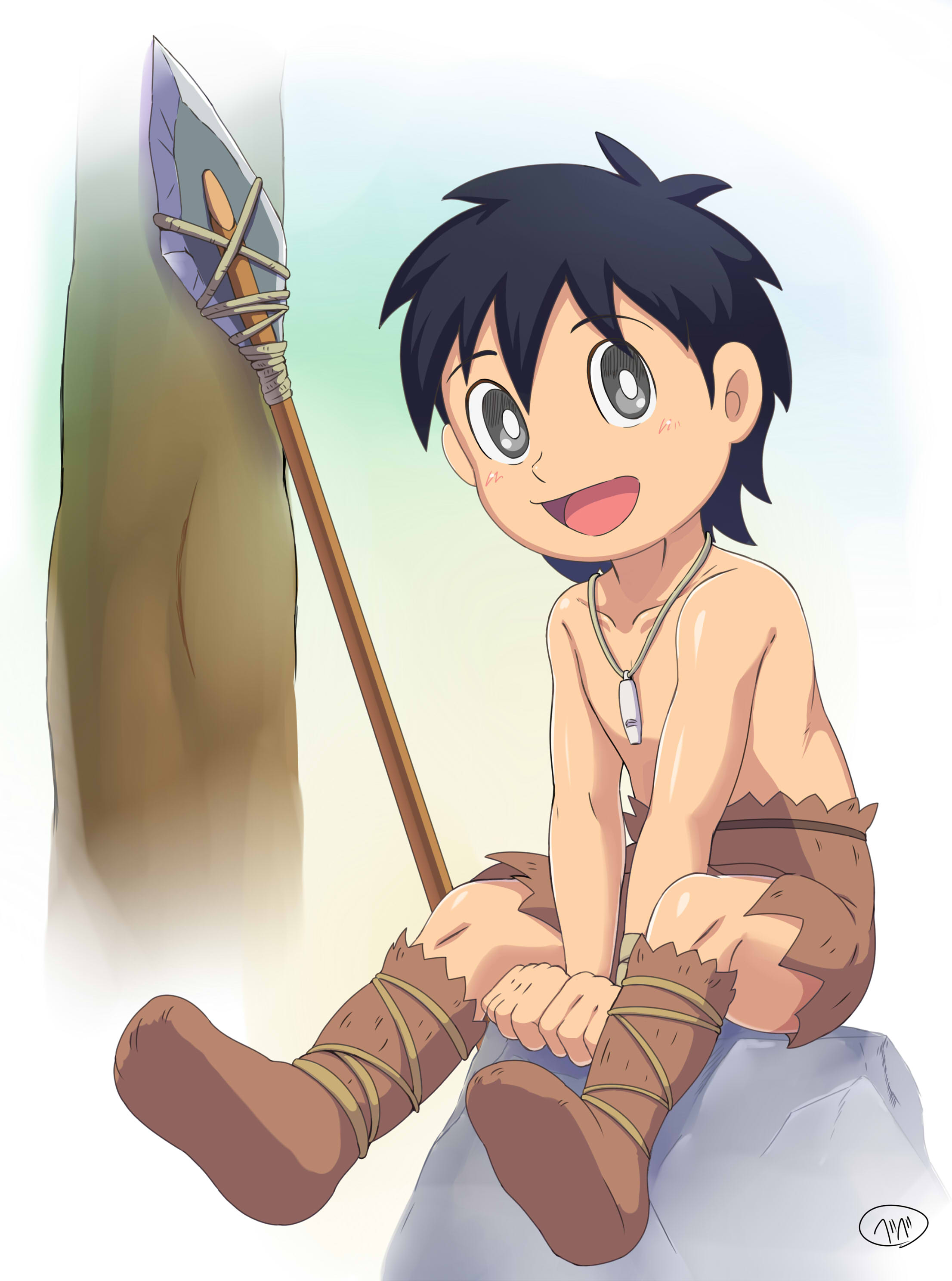 The Big ImageBoard (TBIB) - 1boy black eyes black hair doraemon kukuru (doraemon) male focus ...