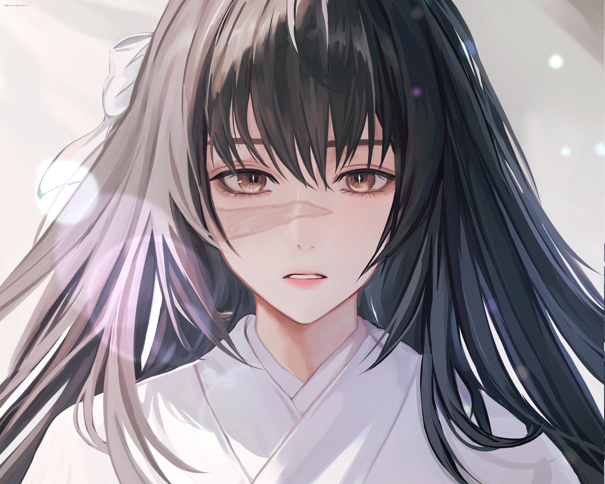 The Big ImageBoard (TBIB) - 1girl black hair bow commentary request ...