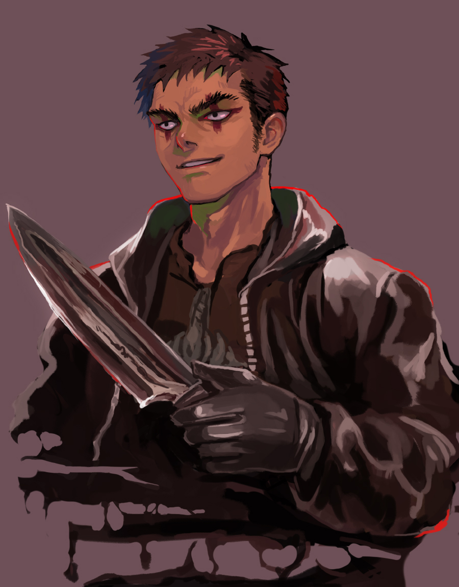 The Big ImageBoard (TBIB) - 1boy bakemonookome black eyes black gloves black hair black jacket ...