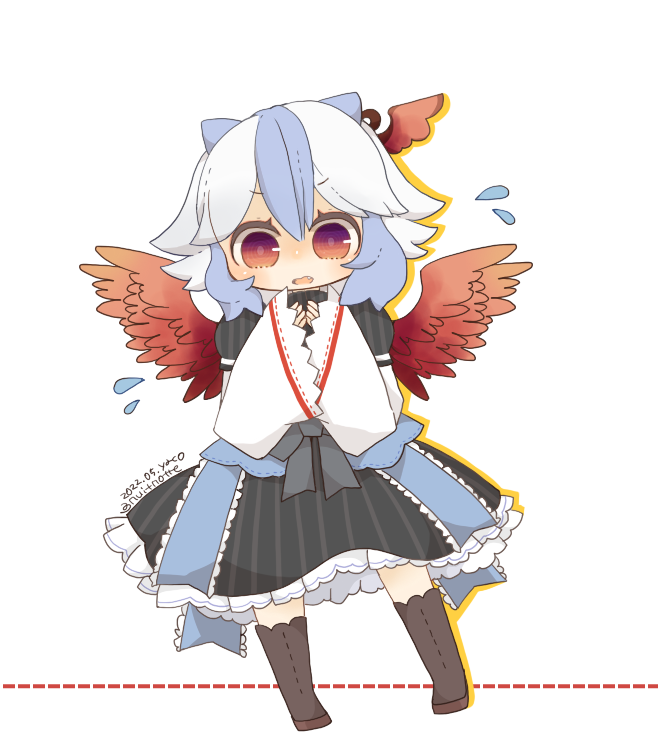 The Big ImageBoard (TBIB) - bird wings boots chibi dress full body head ...