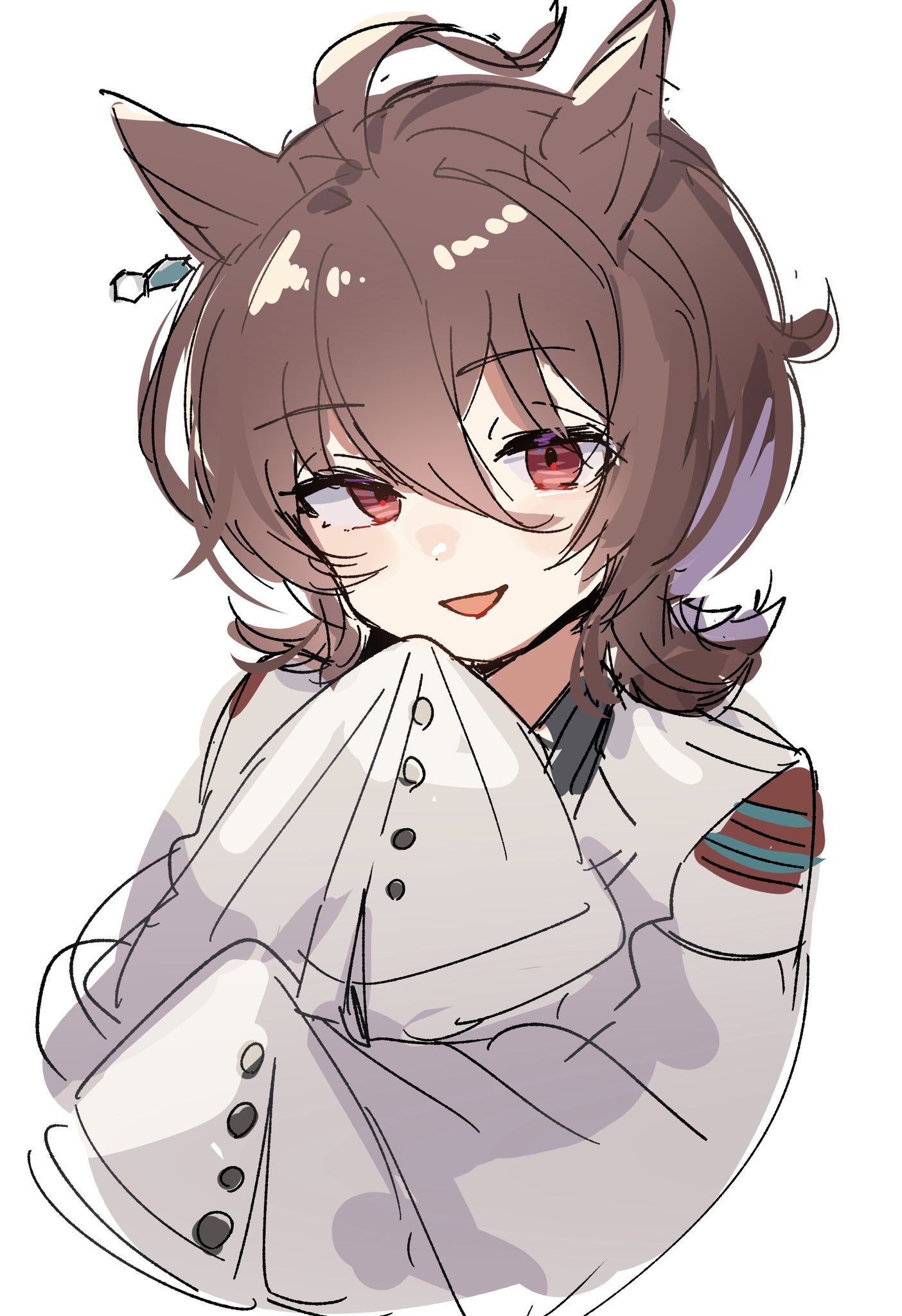 The Big ImageBoard (TBIB) - 1girl agnes tachyon (umamusume) ahoge animal ears brown hair chiro ...