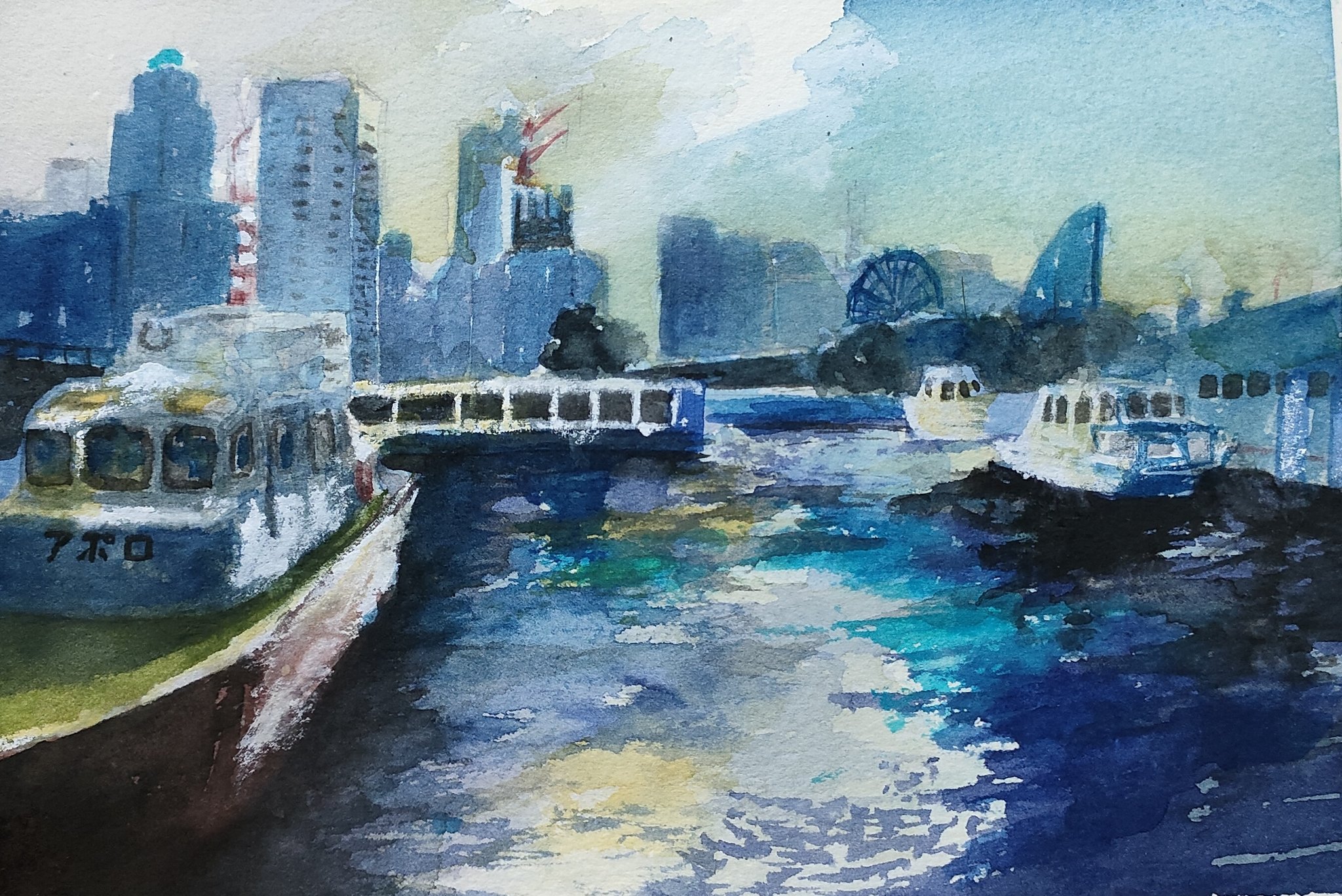 The Big ImageBoard (TBIB) - blue skirt boat building city cityscape ...