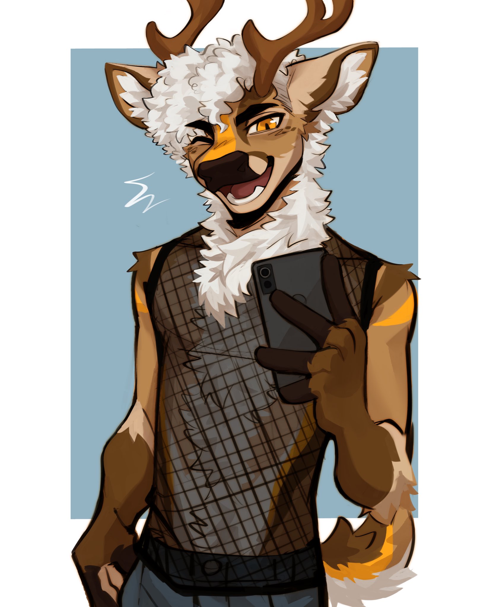 The Big ImageBoard (TBIB) - 2024 anthro atkaso biped brown body brown fur deer deer antlers fur ...