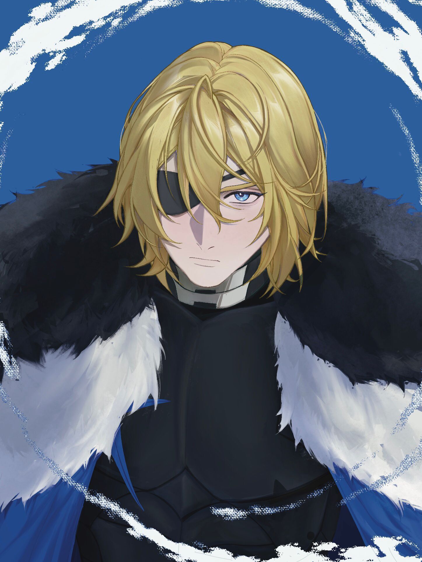 The Big ImageBoard (TBIB) - 1boy armor bbb52486717 black armor black fur blonde hair blue ...
