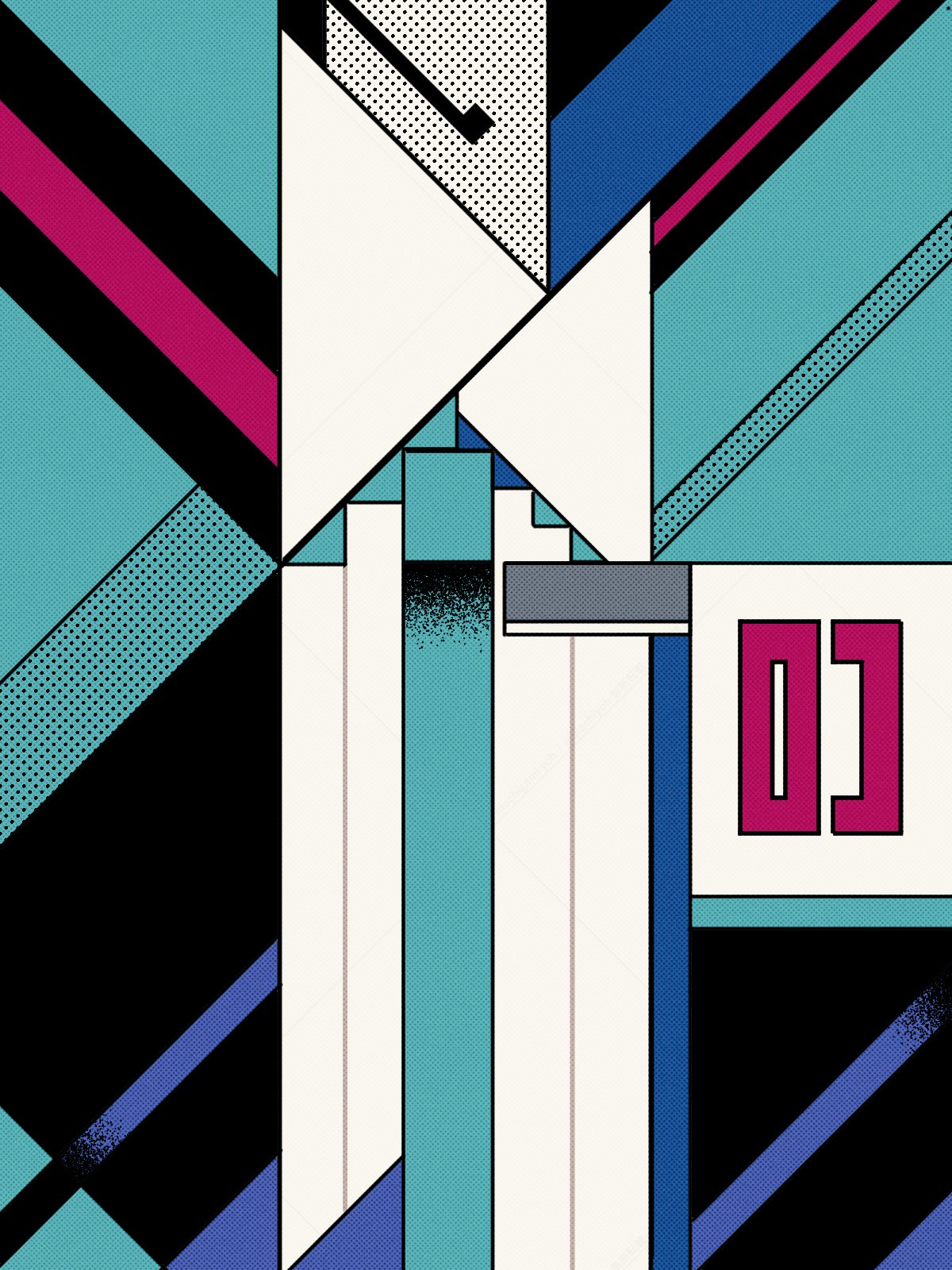 The Big ImageBoard (TBIB) - abstract aqua necktie halftone hatsune miku headset highres ...