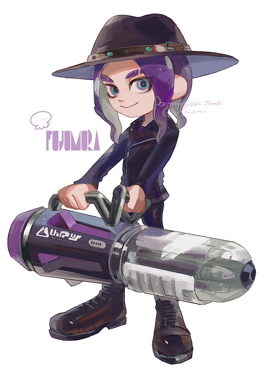 The Big ImageBoard (TBIB) - 1boy ballpoint splatling (splatoon) black ...