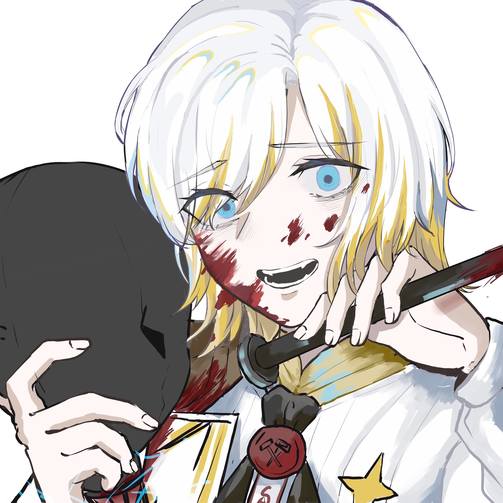 The Big ImageBoard (TBIB) - 1girl ascot black ascot blonde hair blood ...