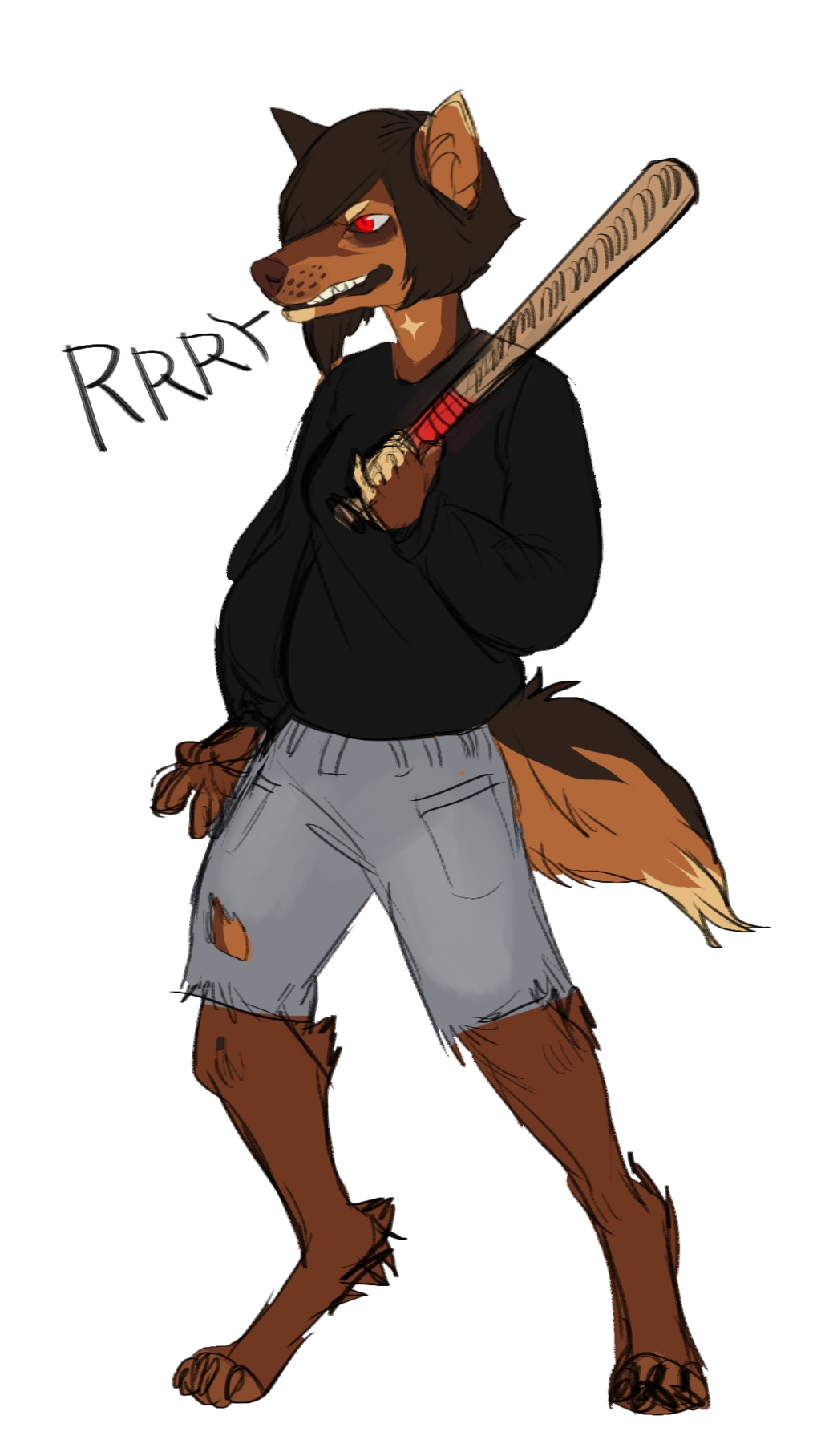 The Big ImageBoard (TBIB) - alpha channel anthro baseball bat bat (object) canid canine clothed ...