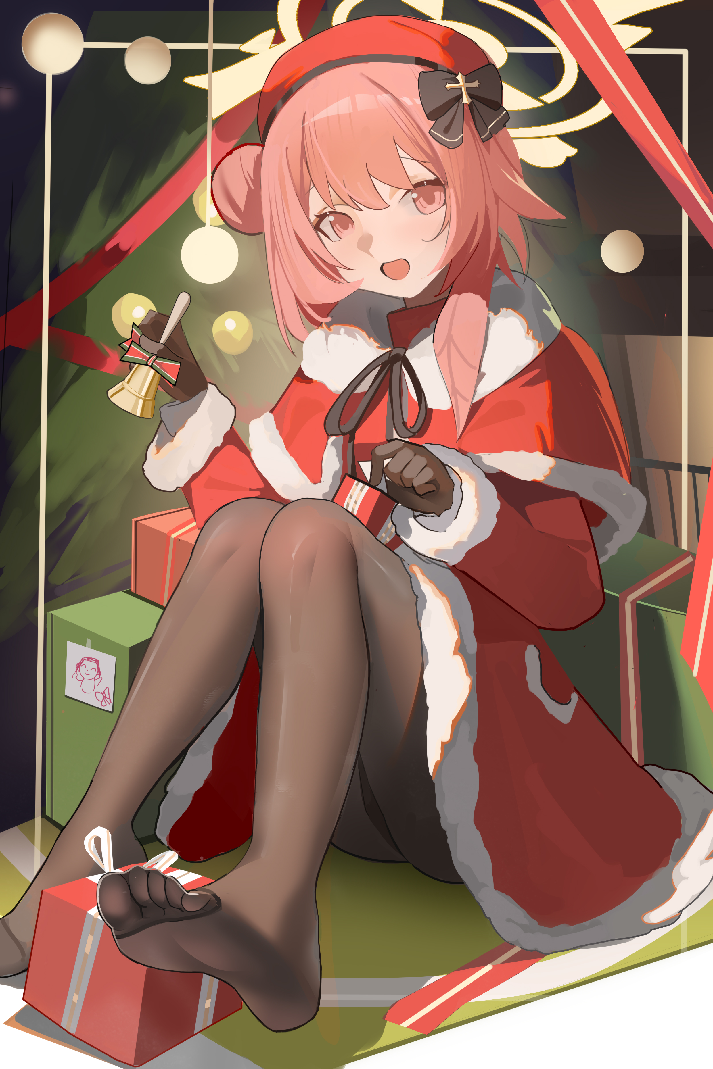 The Big ImageBoard (TBIB) - 1girl absurdres bell beret black bow black ...