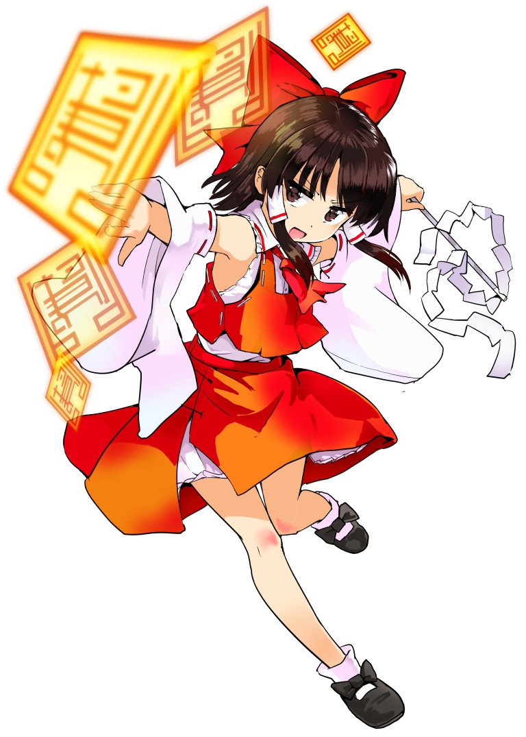 The Big ImageBoard (TBIB) - 1girl :d ascot bare shoulders black bow ...