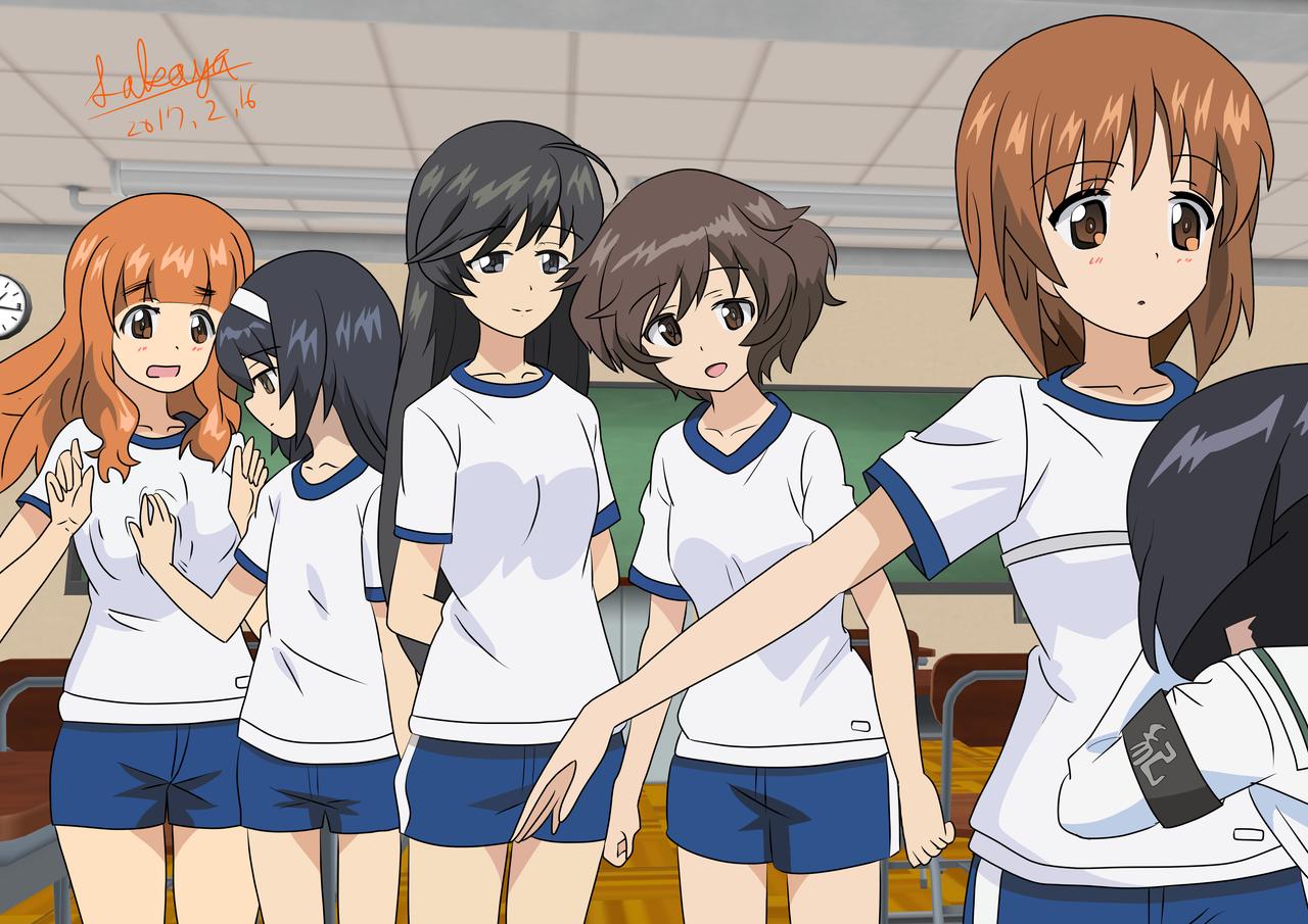 The Big Imageboard Tbib 6 Girls Akiyama Yukari Black Hair Blue Eyes