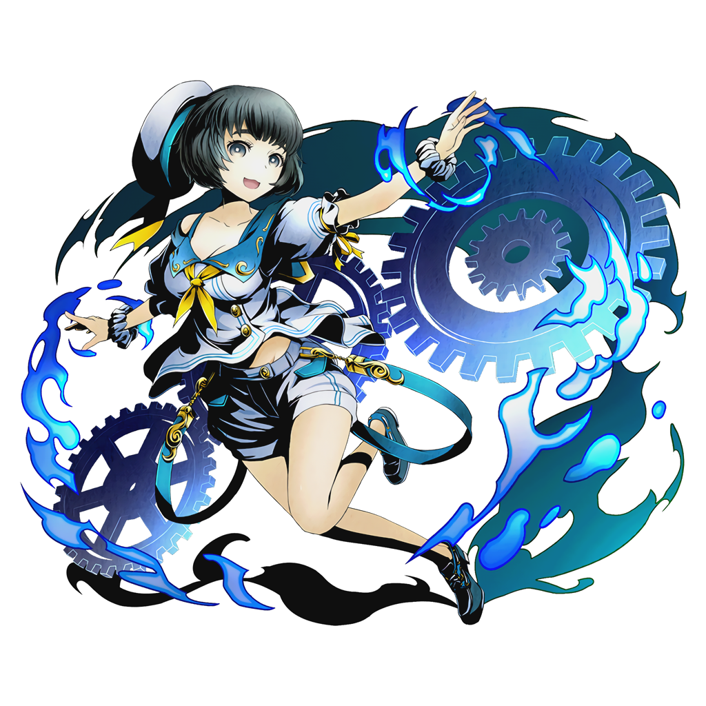 The Big ImageBoard (TBIB) - alpha transparency alternate costume black eyes black hair blue ...