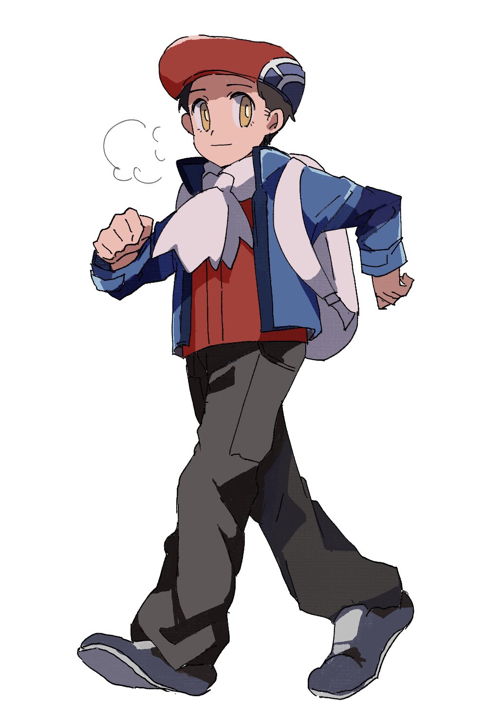 The Big ImageBoard (TBIB) - 1boy beret black hair black pants blue ...