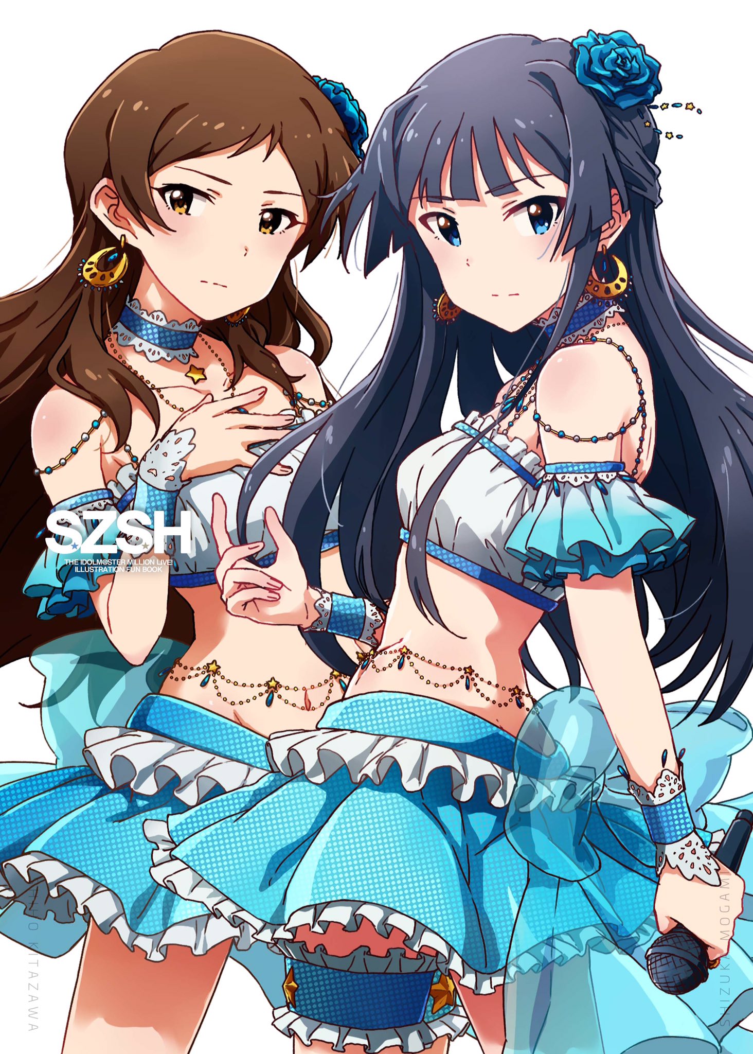 The Big ImageBoard (TBIB) - 2girls ayano yuu (sonma 1426) bare shoulders black hair blue eyes ...