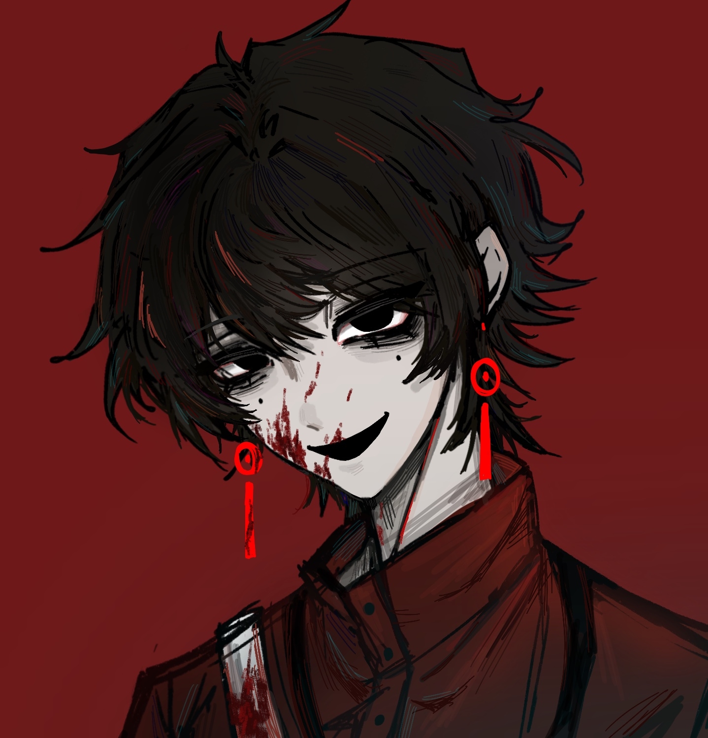 The Big ImageBoard (TBIB) - 1boy black eyes black hair blood blood on clothes blood on face ...