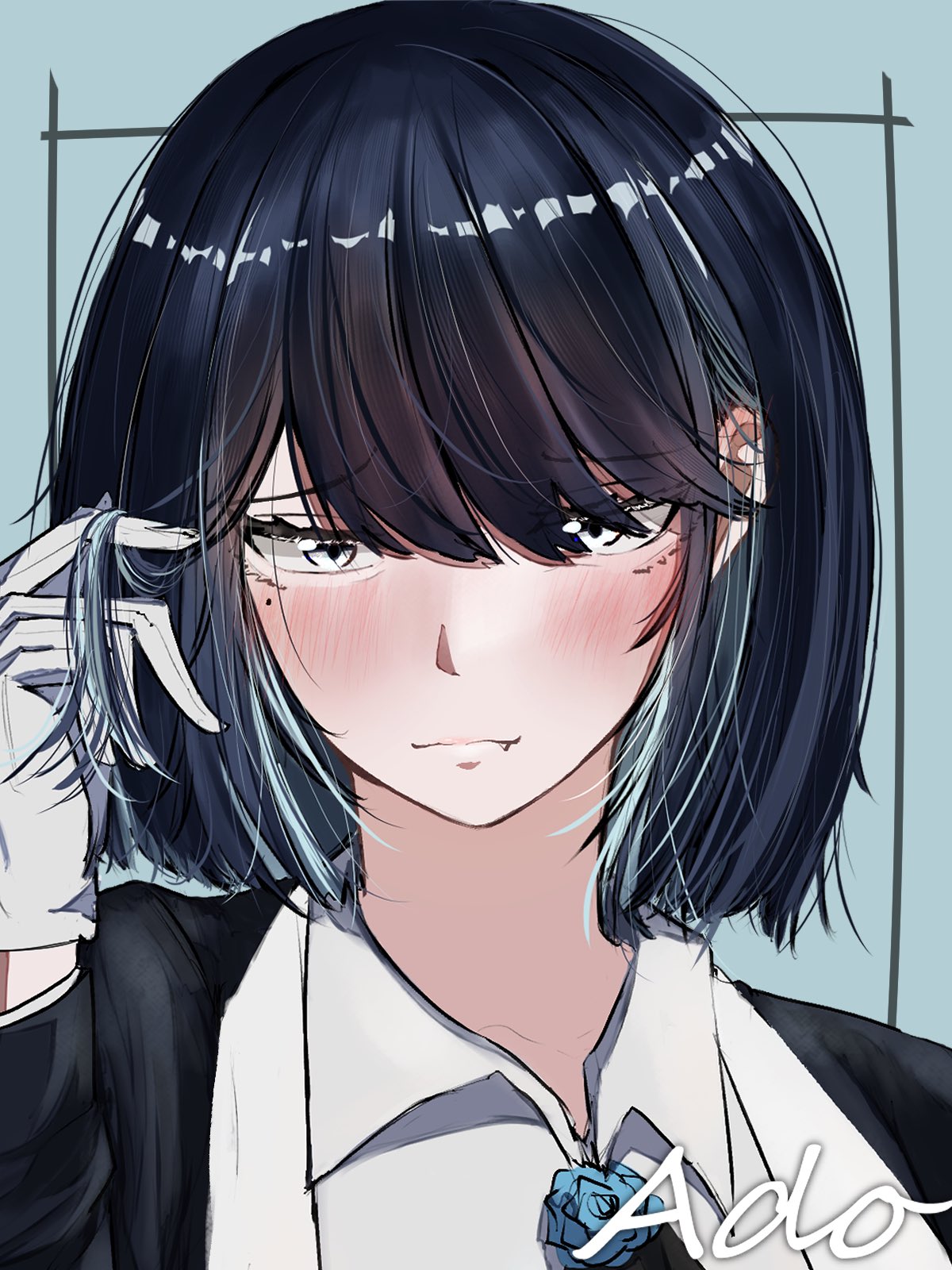 The Big ImageBoard (TBIB) - 1girl ado (utaite) alternate hair length alternate hairstyle blue ...