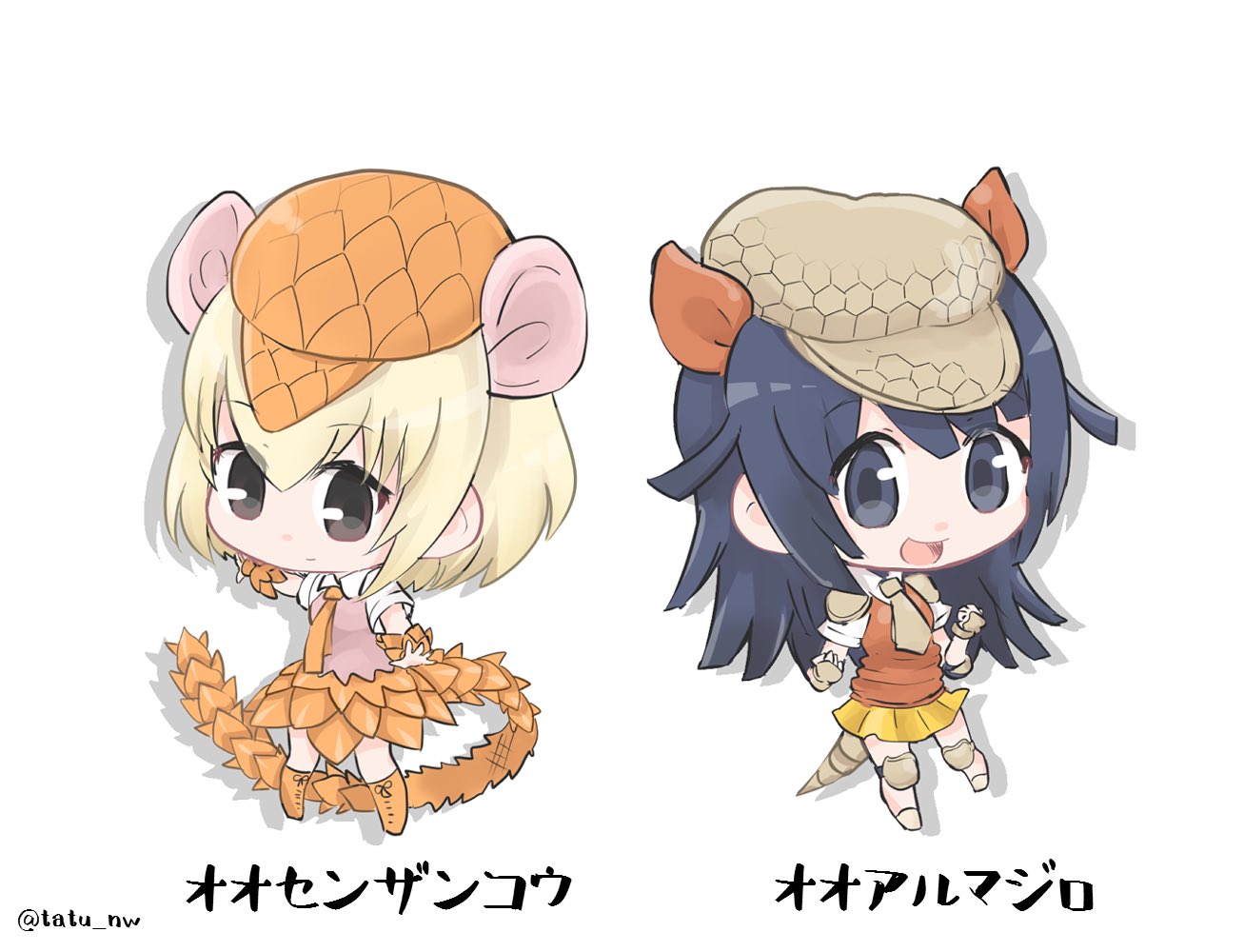The Big ImageBoard (TBIB) - 2girls :d :| animal ears armadillo ears ...