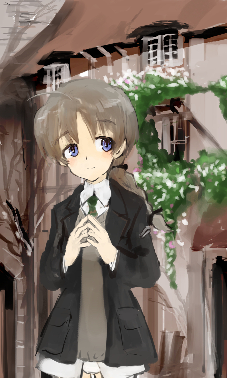 The Big Imageboard Tbib 1girl Blue Eyes Blush Braids Brown Hair