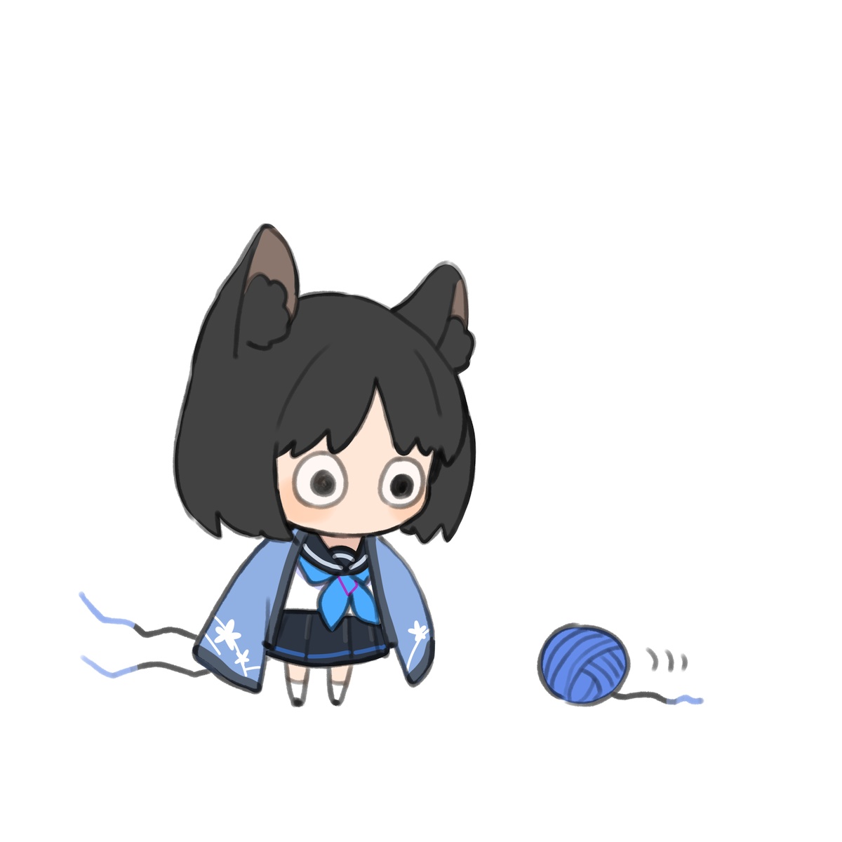 The Big ImageBoard (TBIB) - 1girl animal ears black eyes black hair ...