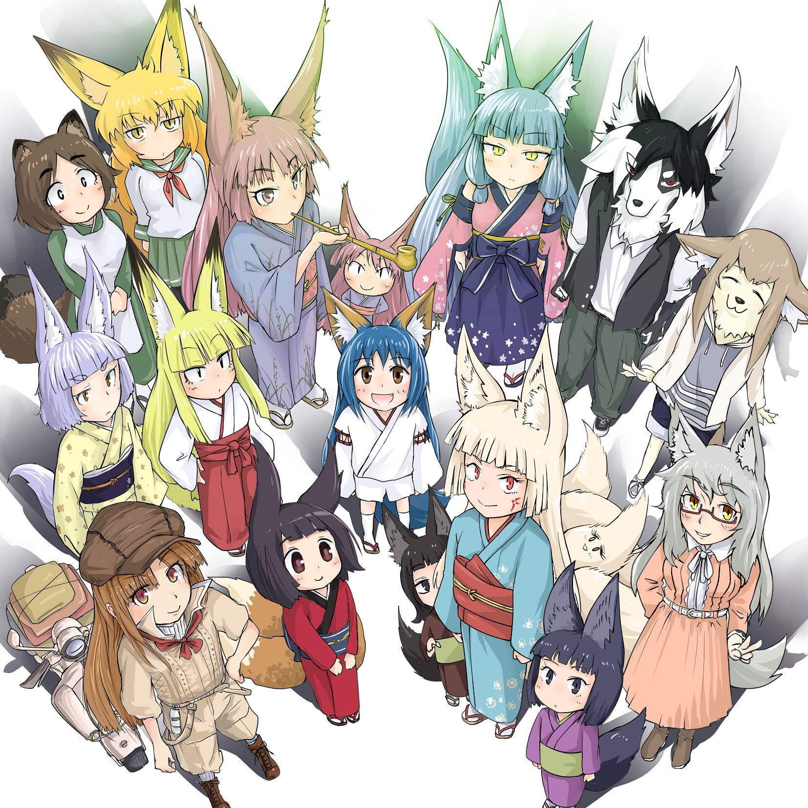 The Big ImageBoard (TBIB) - 6+girls :3 animal ears black hair borrowed character character ...