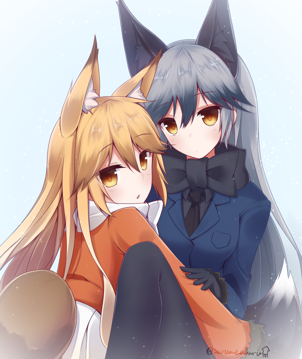 The Big ImageBoard (TBIB) - animal ears bangs black legwear black neckwear black shirt blazer ...