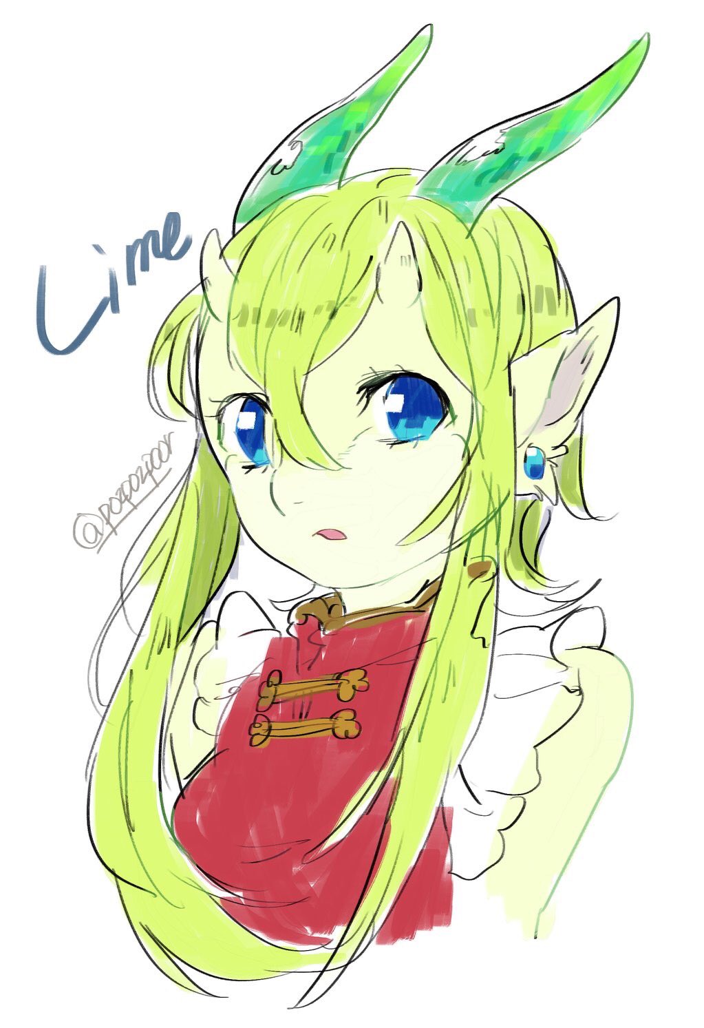 The Big ImageBoard (TBIB) - artist request blue eyes dragon furry green hair long hair open ...