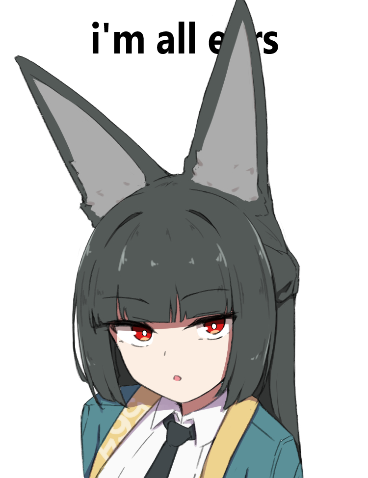 The Big ImageBoard (TBIB) - 1girl animal ears aqua jacket big eared ...