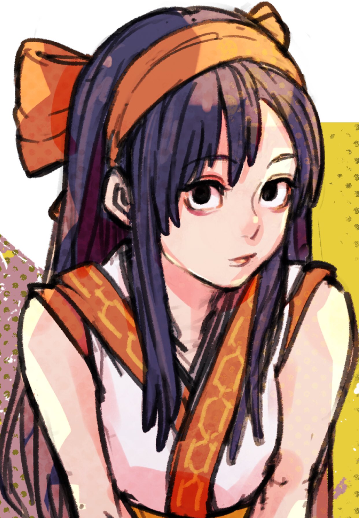 The Big ImageBoard (TBIB) - 1girl aegyo sal ainu clothes bare shoulders black eyes black hair ...