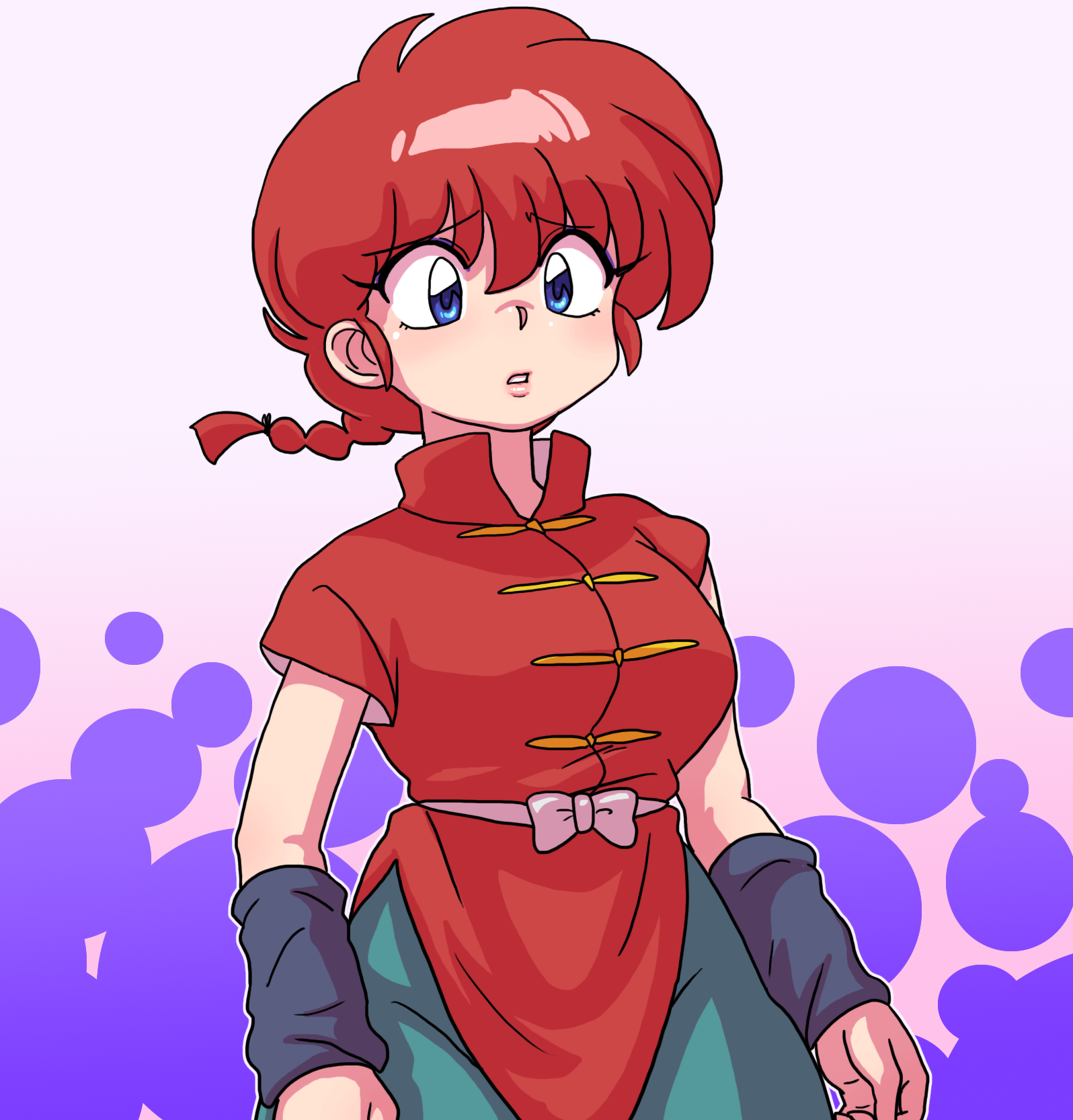 The Big ImageBoard (TBIB) - 1girl braid genderswap genderswap (mtf) ranma-chan ranma 1/2 red ...