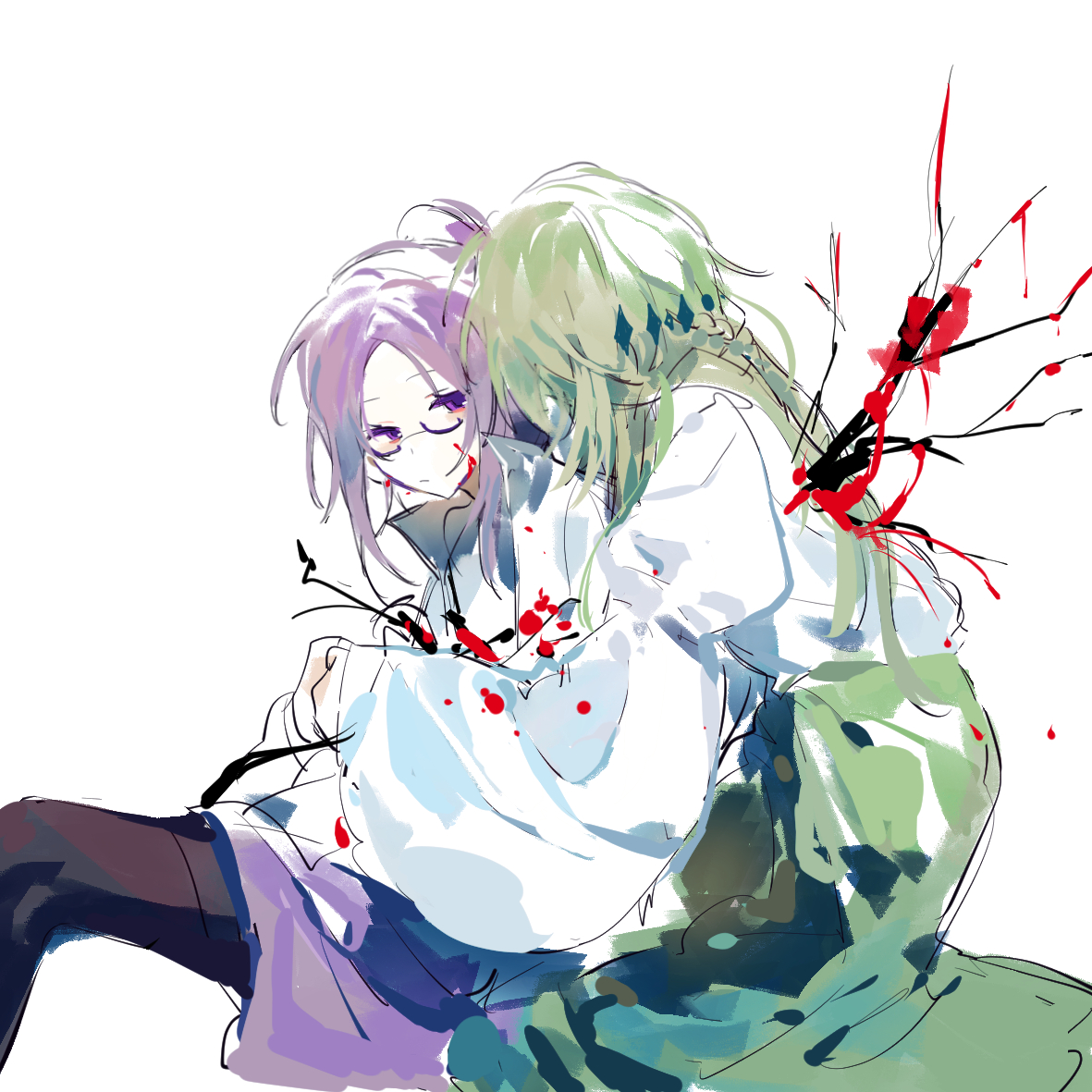 The Big ImageBoard (TBIB) - 16personalities 2girls braid branch diamond ...