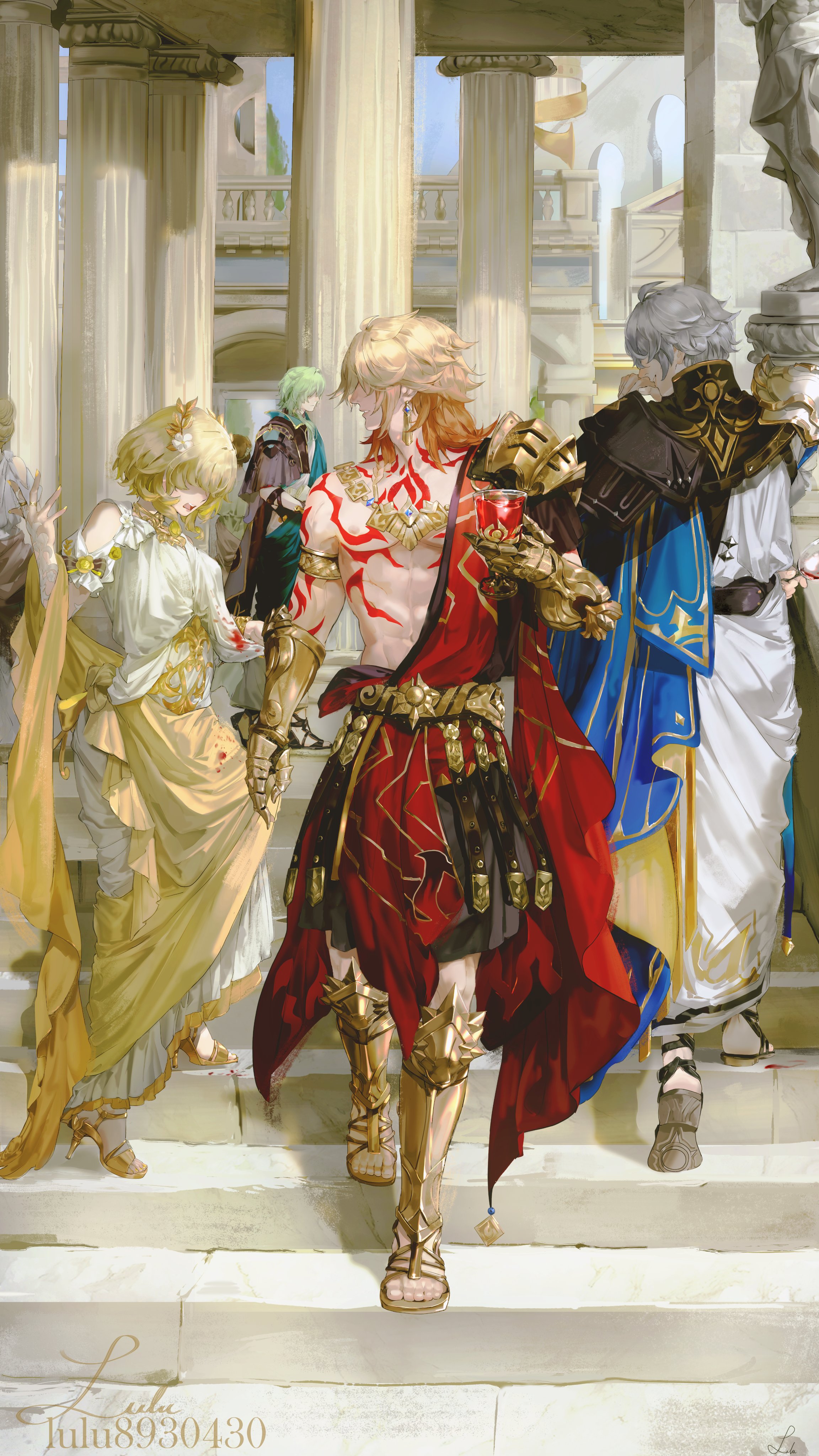 The Big ImageBoard (TBIB) - 1girl 3boys absurdres aglaea (honkai: star ...