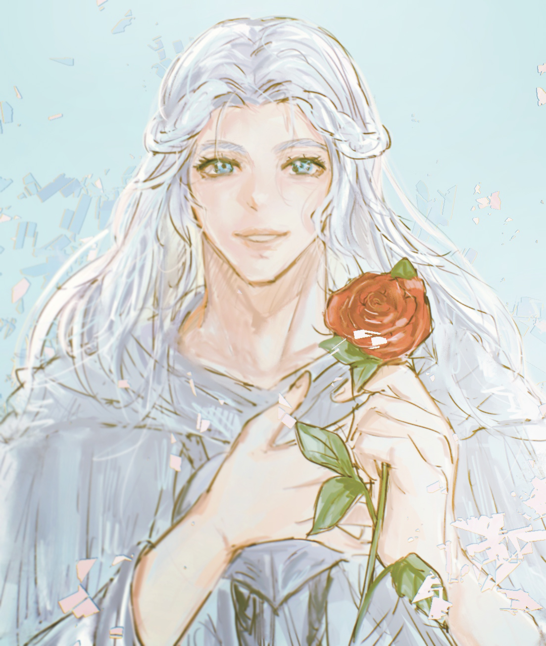 The Big ImageBoard (TBIB) - 1girl blue background blue eyes final fantasy final fantasy xiv ...