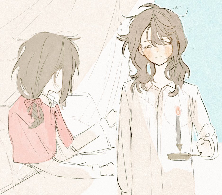 The Big ImageBoard (TBIB) - brown hair candle candlelight closed eyes edgar valden holding ...