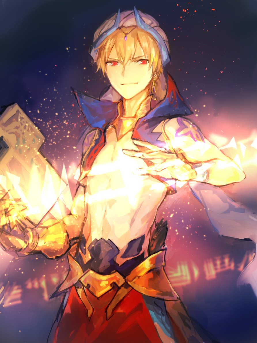The Big ImageBoard (TBIB) - 1boy blonde hair book earrings fate/grand ...