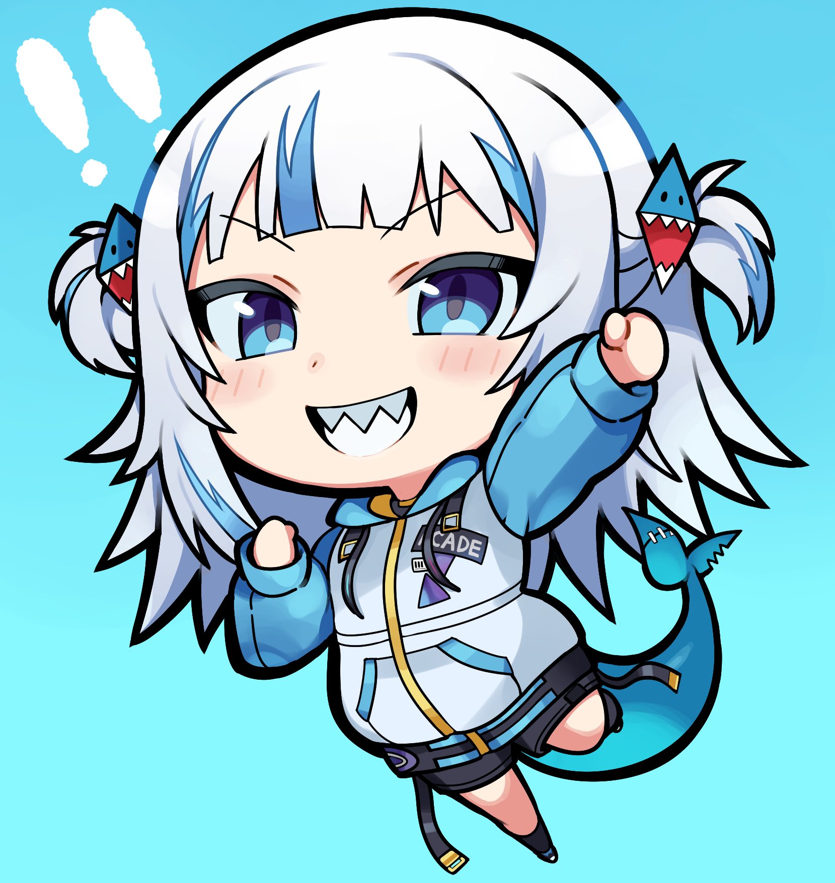 The Big ImageBoard (TBIB) - ! !! 1girl arm up blue eyes blush stickers ...