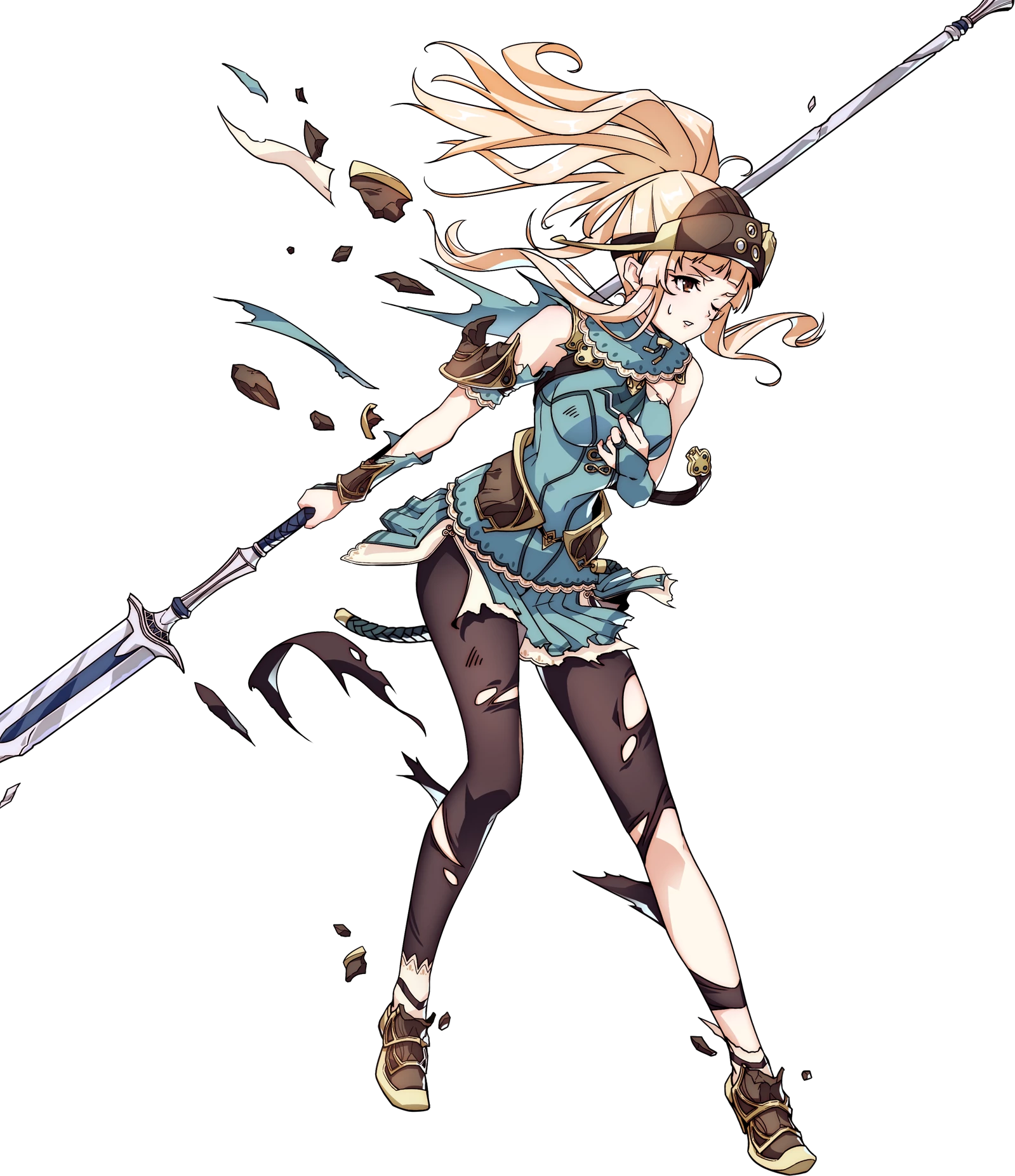 The Big ImageBoard (TBIB) - arm guards armor bare shoulders blonde hair ...