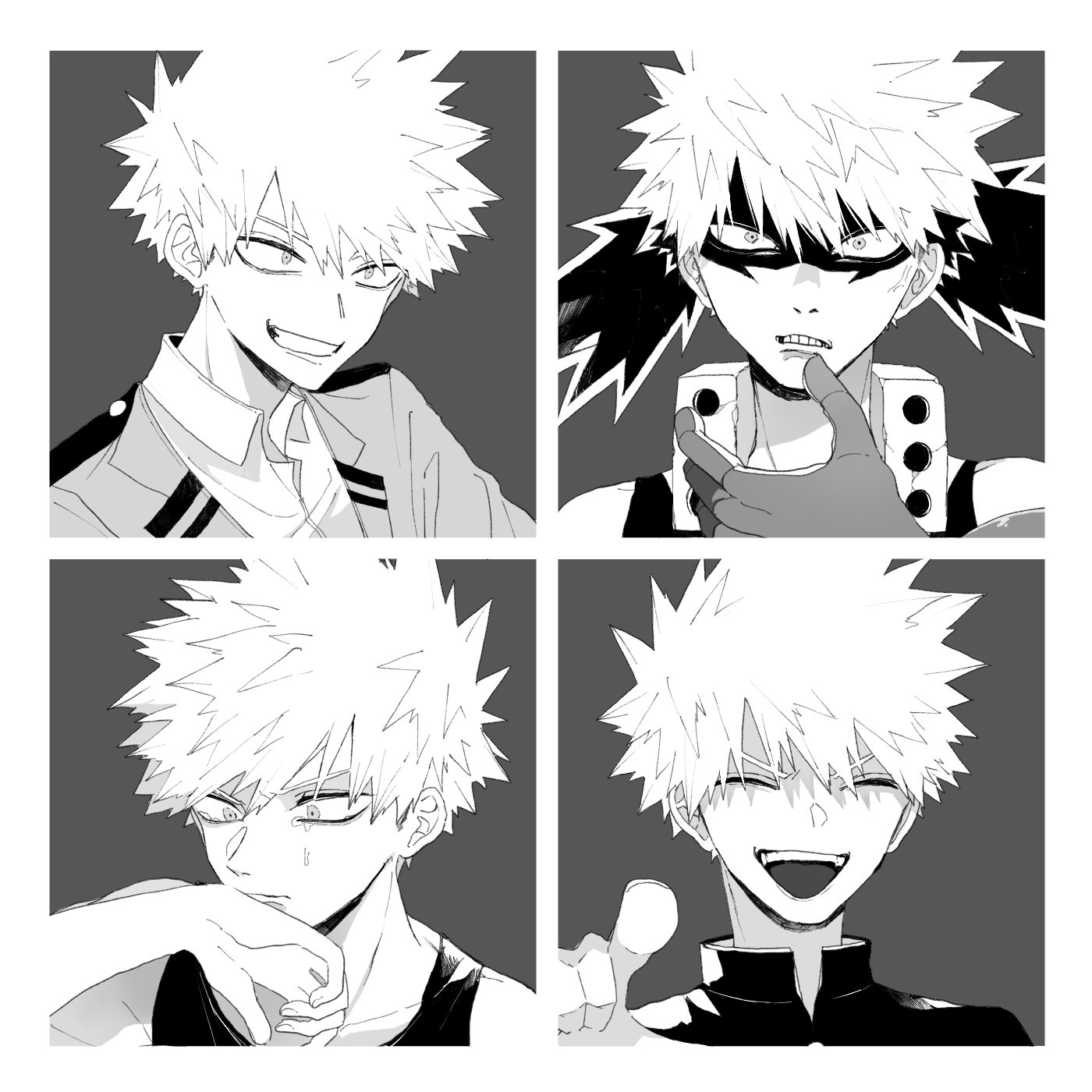 The Big ImageBoard (TBIB) - 1boy arm up bakugou katsuki bare shoulders ...