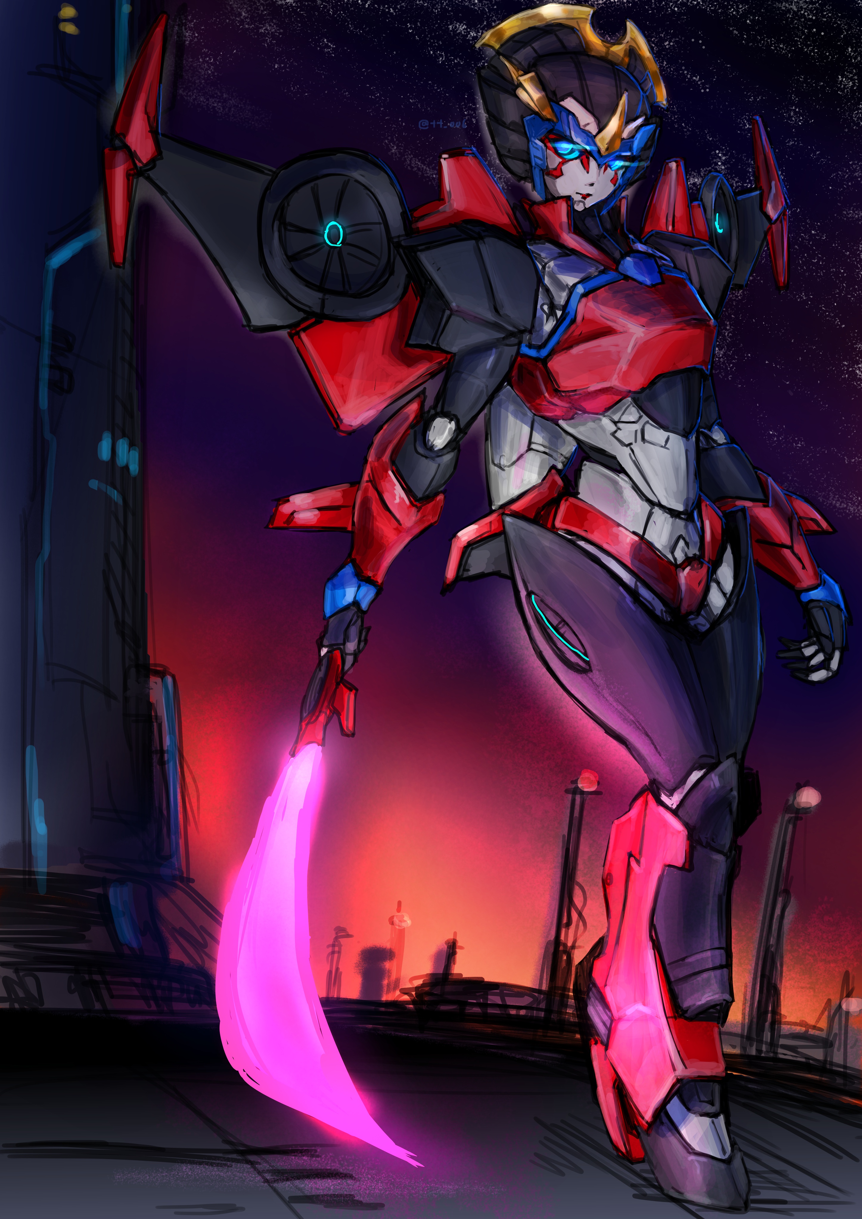 The Big Imageboard Tbib Absurdres Autobot Blue Eyes Commentary