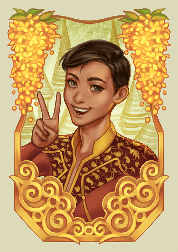 The Big ImageBoard (TBIB) - 1boy brown eyes brown hair dark skin flower ...