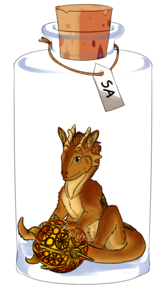 The Big ImageBoard (TBIB) - alpha channel ambiguous gender bottle brown eyes brown fur dragon ...