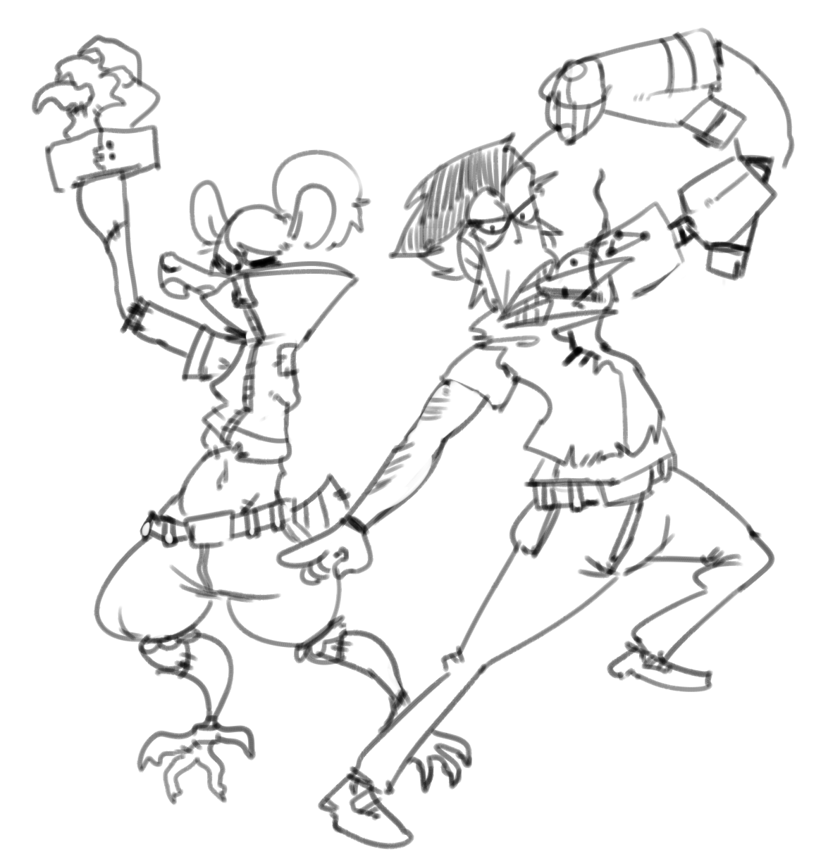 The Big Imageboard Tbib Amputee Anthro Clothed Clothing Duo Female Male Mammal Ms N