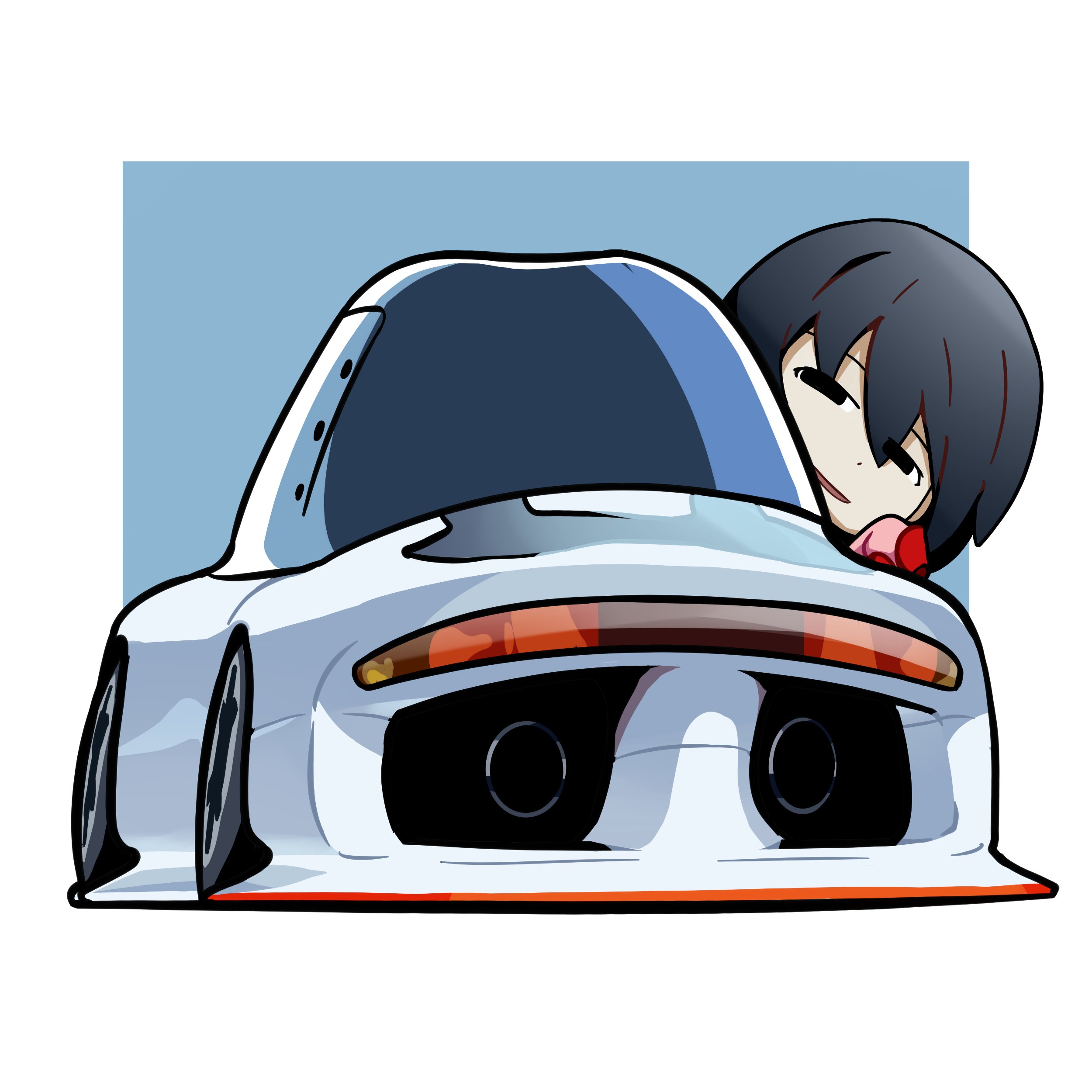 The Big ImageBoard (TBIB) - 1girl absurdres black eyes black hair blue ...