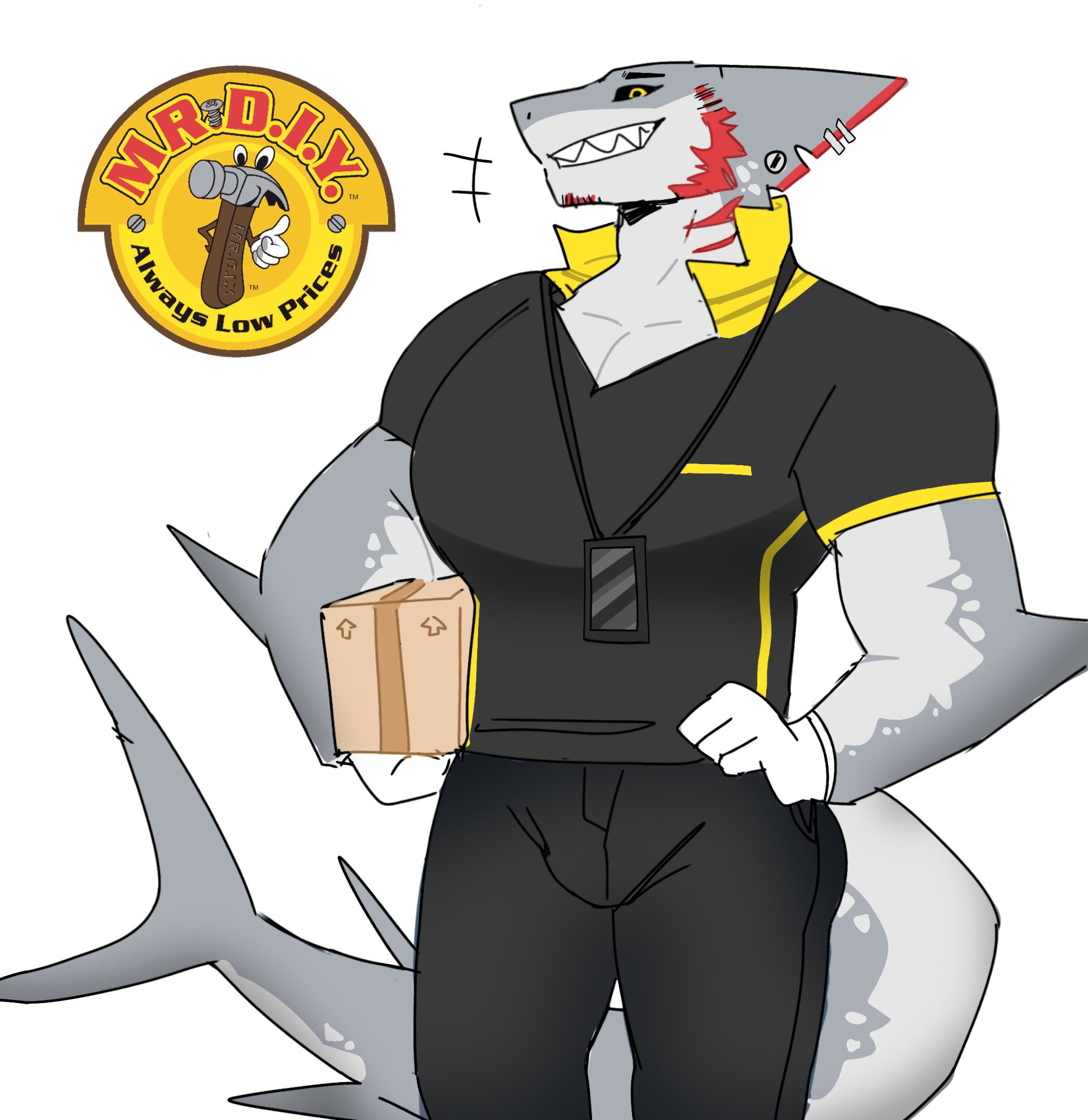 The Big ImageBoard (TBIB) - 4 fingers anthro anthrofied beard biceps big muscles black ...