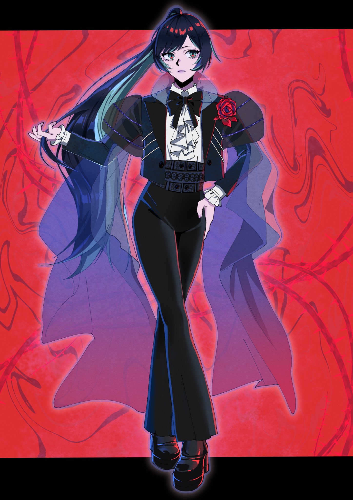 The Big ImageBoard (TBIB) - 1girl ado (utaite) ascot black bow black ...