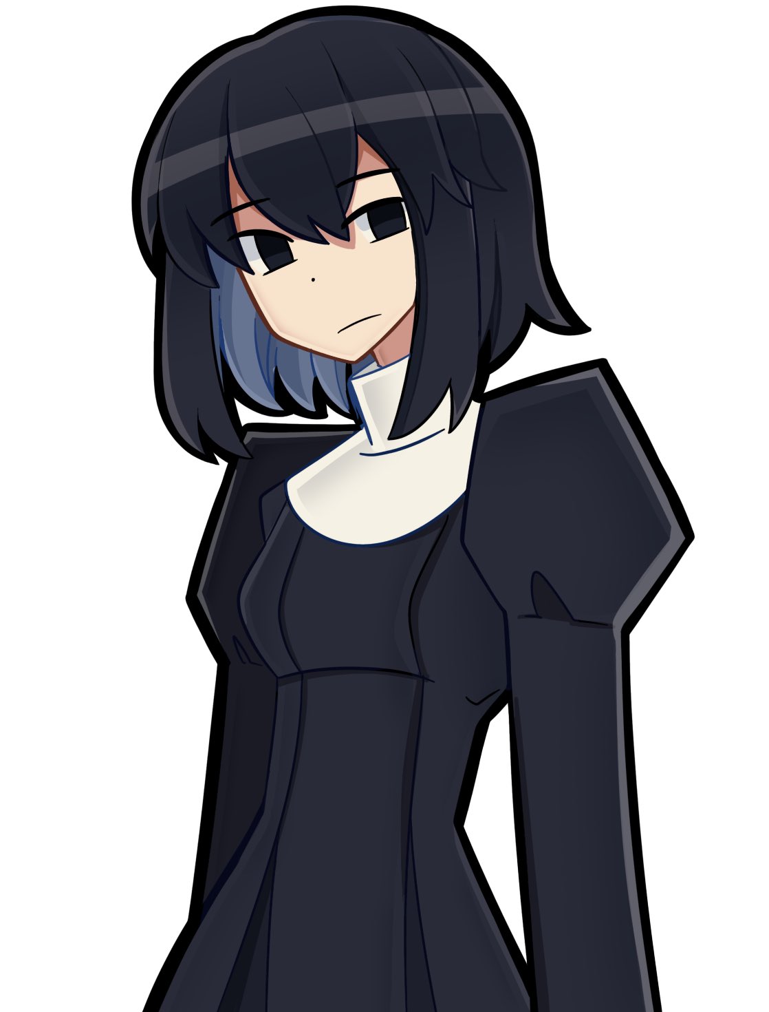 The Big ImageBoard (TBIB) - 1girl black dress black hair commentary ...