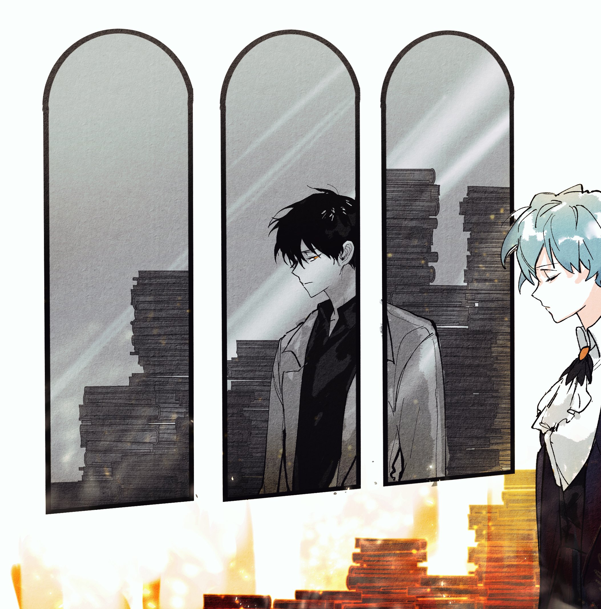 The Big ImageBoard (TBIB) - 1boy 1girl angela (project moon) ascot ayin (project moon) black ...