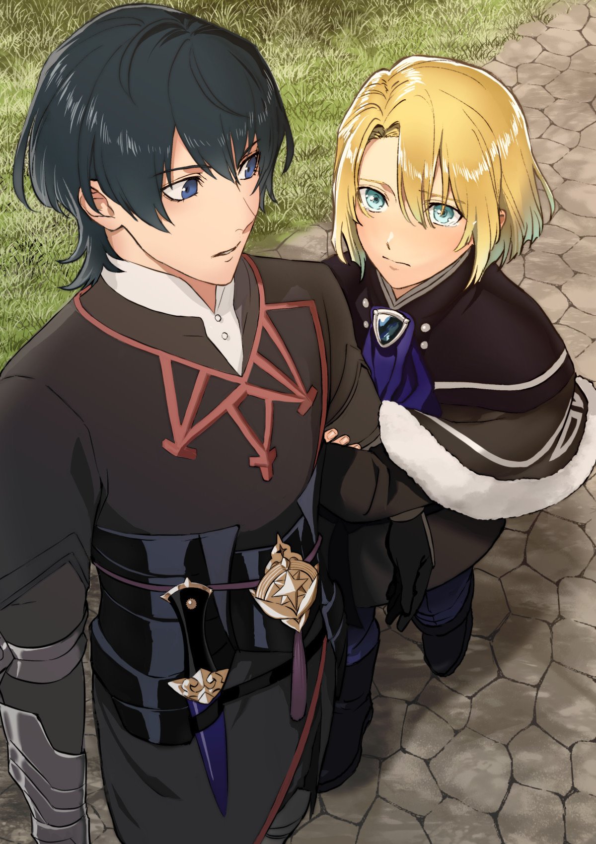 The Big ImageBoard (TBIB) - 2boys aged down armored gloves ascot black footwear black gloves ...