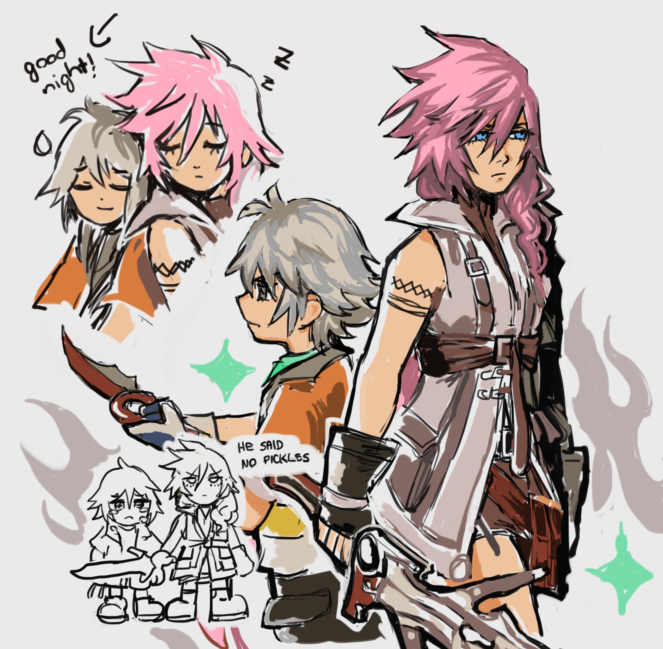 The Big ImageBoard (TBIB) - 1boy 1girl absurdres arm tattoo asymmetrical hair belt blue eyes ...